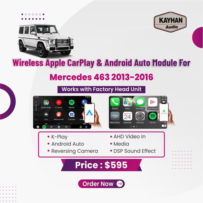 Wireless Apple CarPlay & Android Auto Module For Mercedes Benz 463 2013 ...