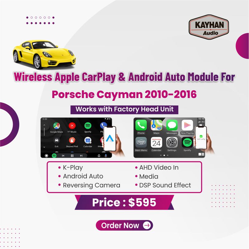 Wireless Apple CarPlay & Android Auto Module For Porsche Cayman 2010-2016