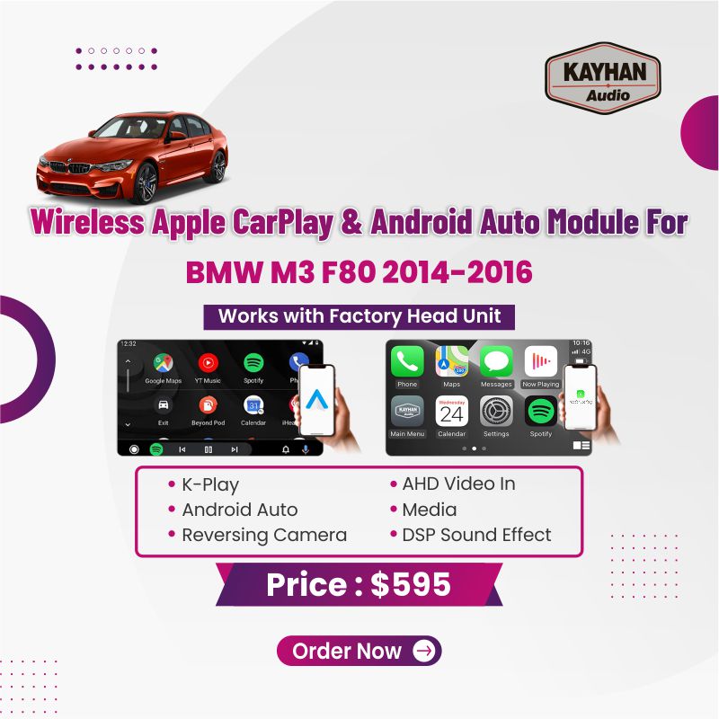 Wireless Apple CarPlay & Android Auto Module For BMW M3 F80 2014-2016