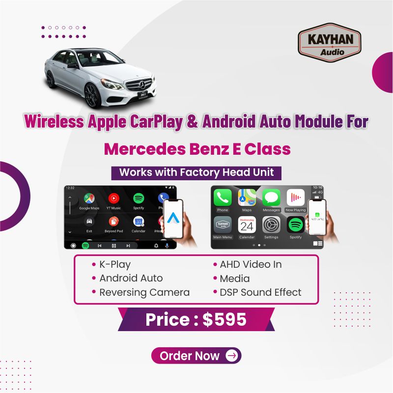 Wireless Apple CarPlay & Android Auto Module For Mercedes Benz E Class