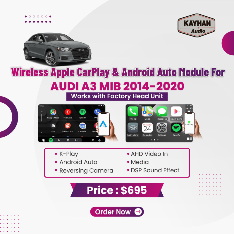 Wireless Apple CarPlay & Android Auto Module for Audi A3 MIB 2014-2020
