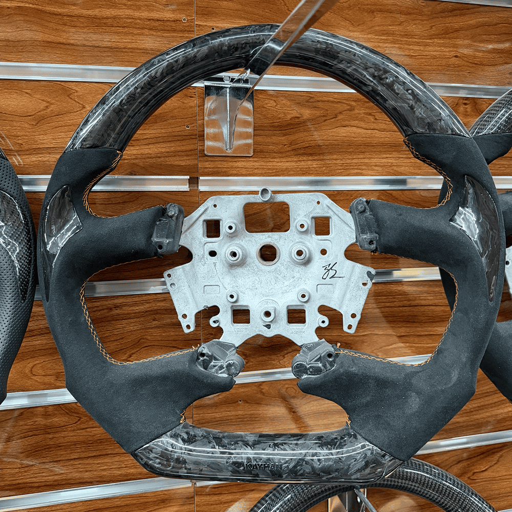 Steering Wheel for Ford FG Falcon – Carbon Fibre Flat Bottom with Suede ...